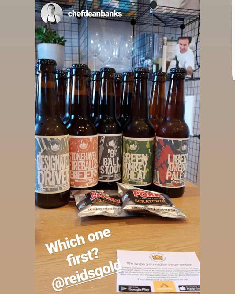 Masterchef 2018 finalist Dean Banks is drinking Reids Gold